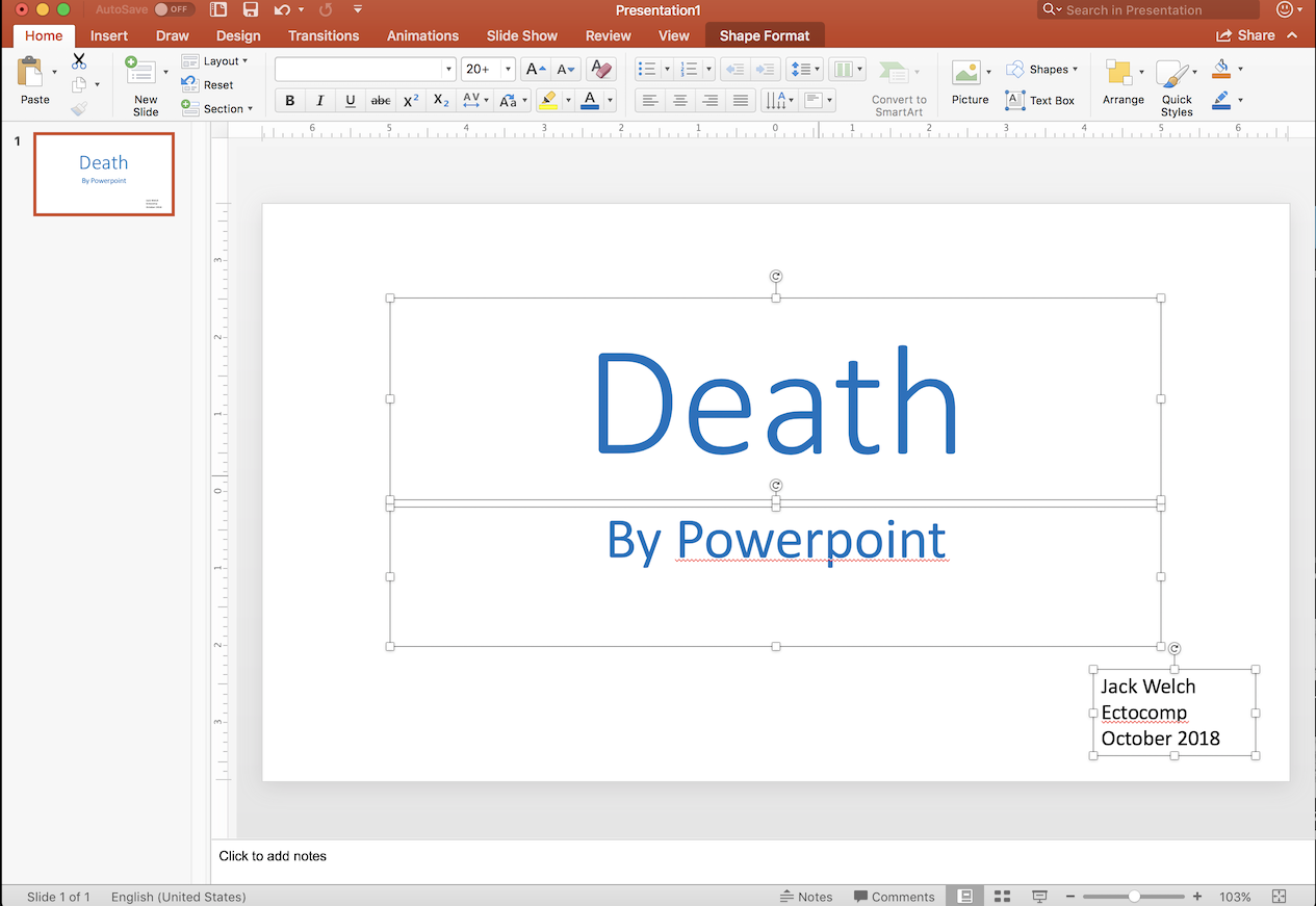 Death By Powerpoint - Details